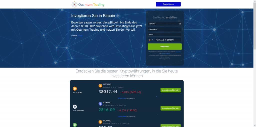Quantum Trading Review » Is it Scam & Fake or Safe & Legit?